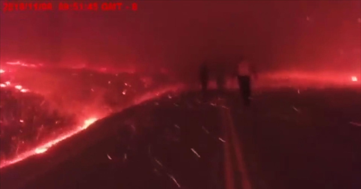Dramatic Paradise California Wildfire Scene Captured On Police