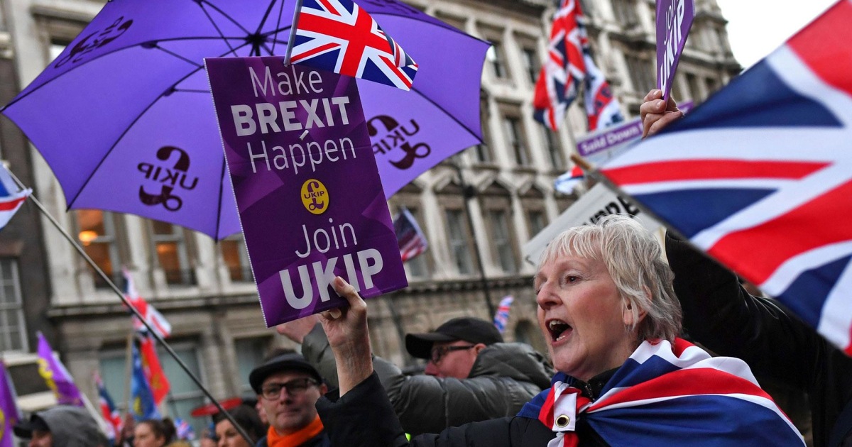 Pro-Brexit supporters stage large scale demo in London