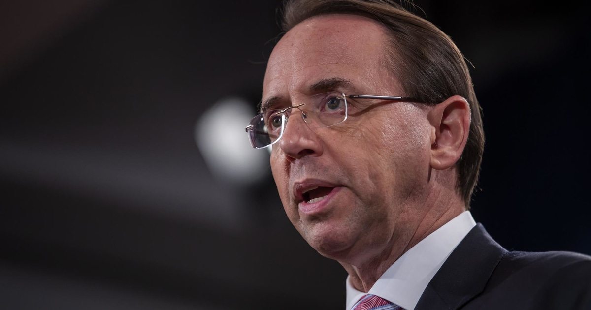 Deputy AG Rod Rosenstein believes Special Counsel Mueller's probe 'is ...