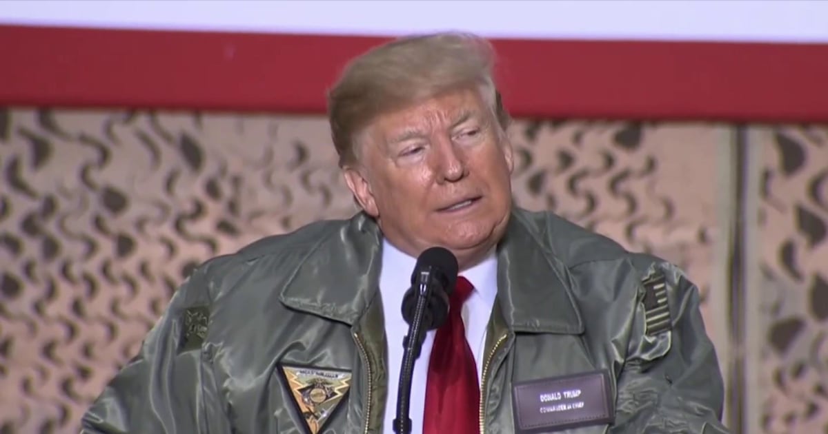 President Trump makes surprise visit to U.S. troops in Iraq