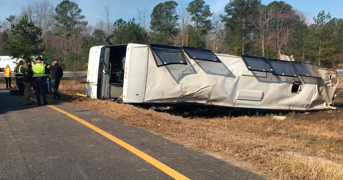 Officials investigate fatal charter bus crash off Virginia highway