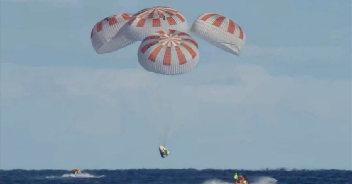 Splashdown! SpaceX capsule returns to Earth