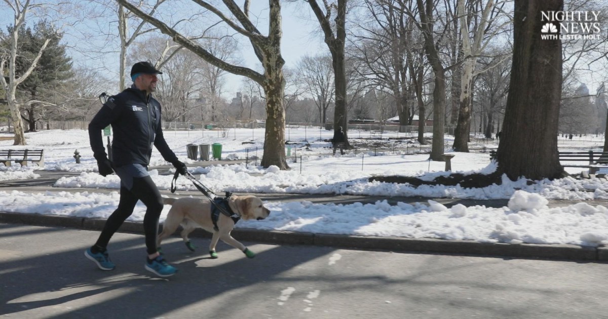 Guide dog leads man through life, and running