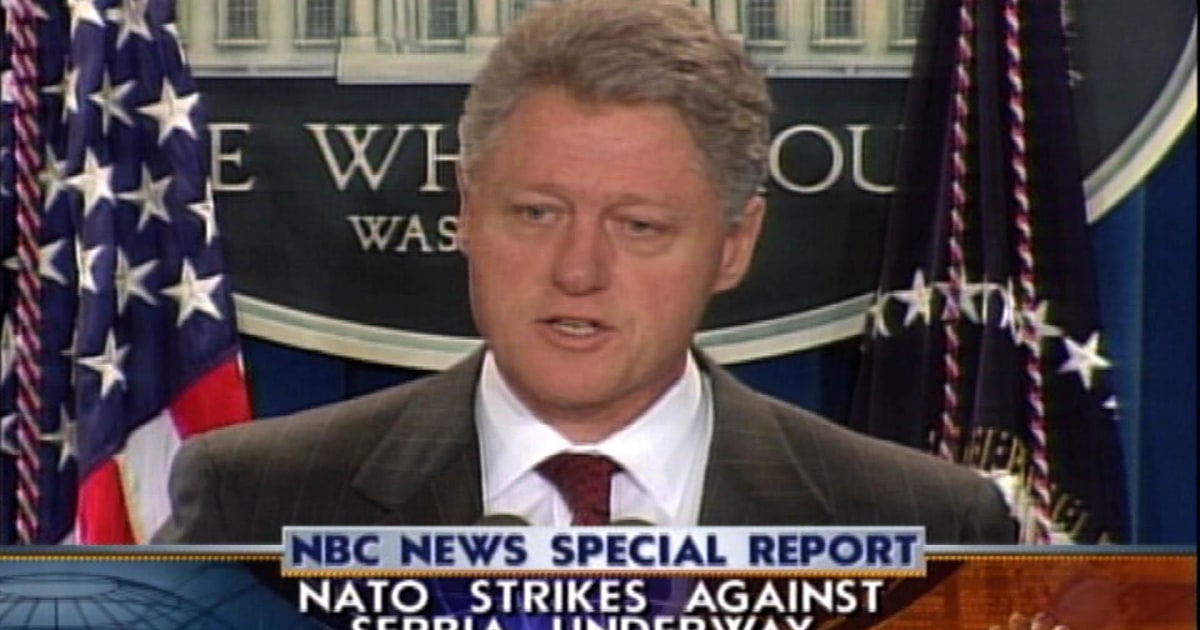 MARCH 24, 1999: President Bill Clinton speaks out on NATO bombing Serbia