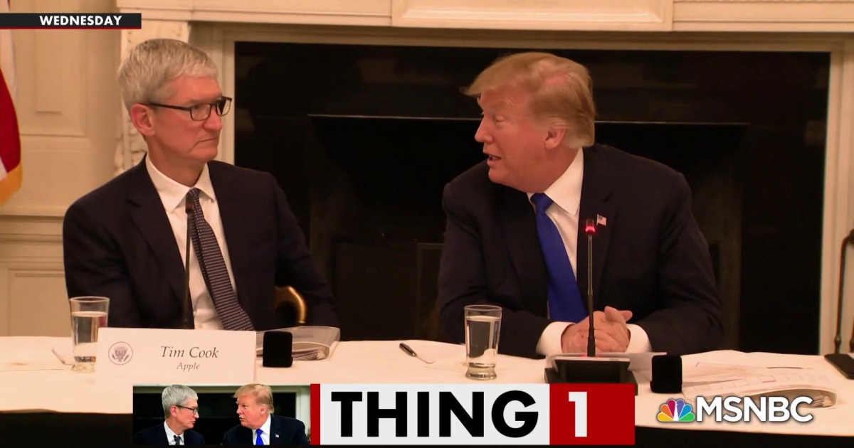 Trump's changing 'Tim Apple' story