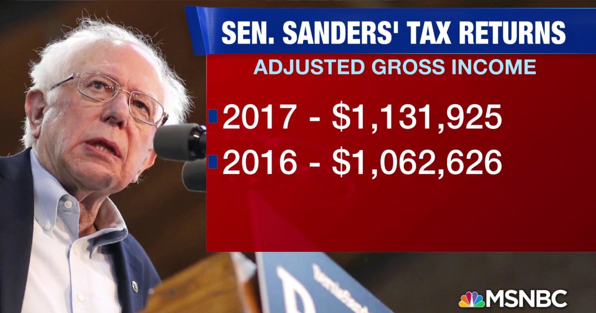 Bernie Sanders releases 10 years of tax returns showing income bump ...