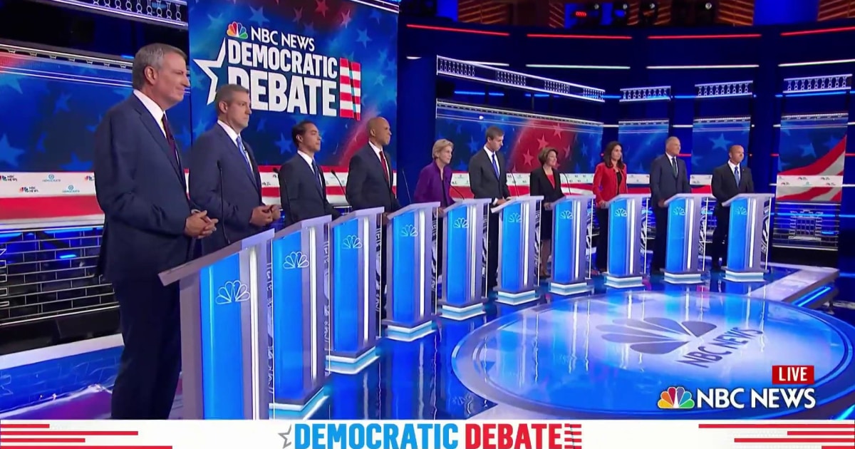 Watch closing statements of the Democratic debate's first night