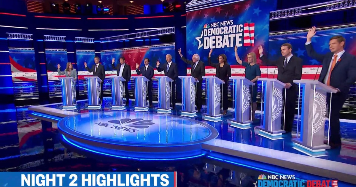 Watch Highlights from night two of the Democratic presidential debate