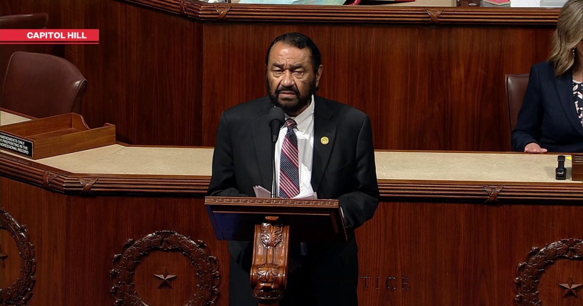 Representative Al Green introduces articles of impeachment against Trump