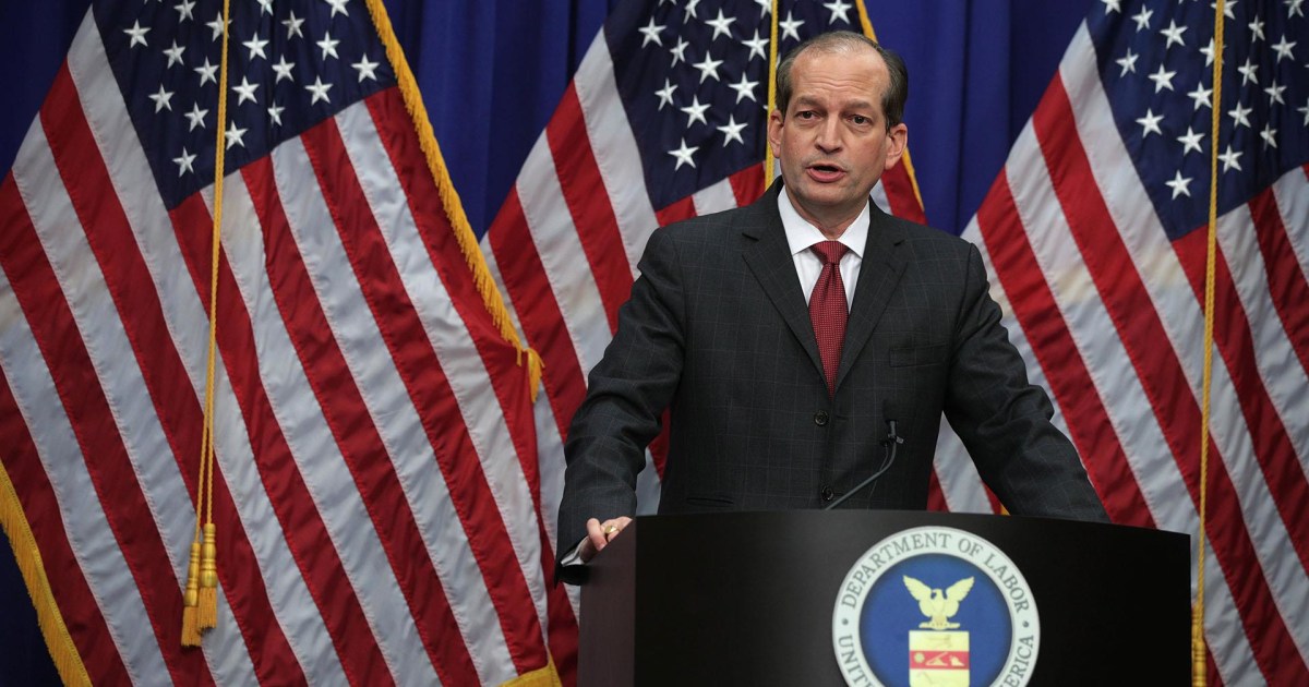 Acosta answers questions on credibility and handling of Epstein case