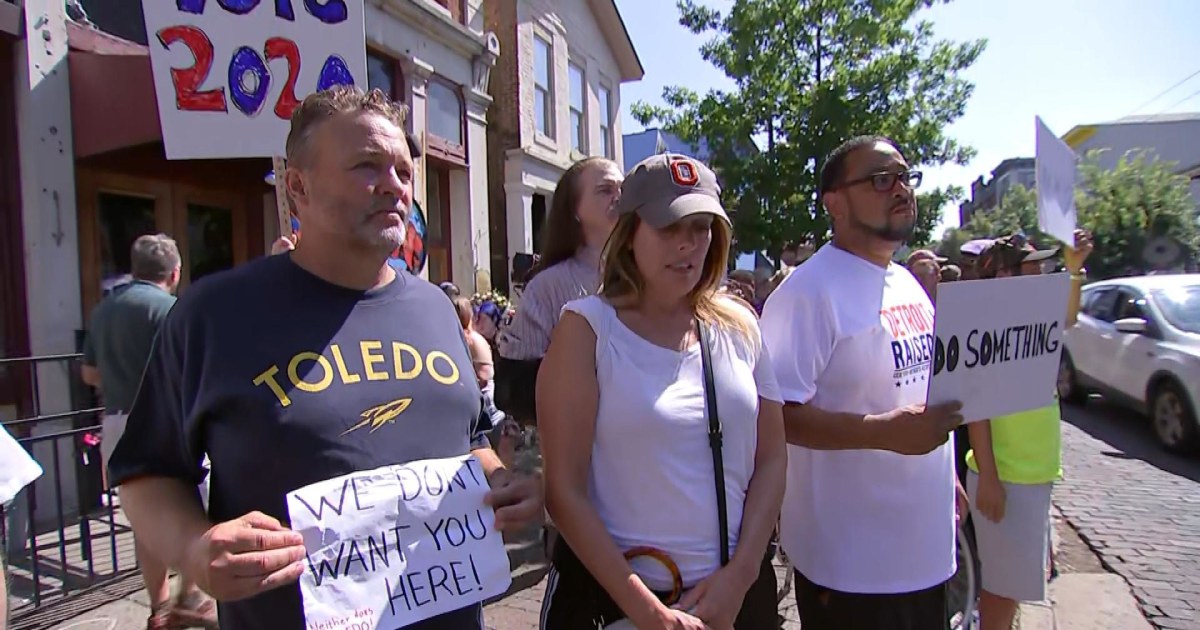 Watch: Protests in Dayton over Trump's visit