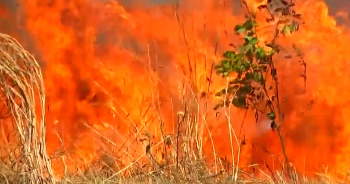Raging fire in Brazil's Amazon rainforest
