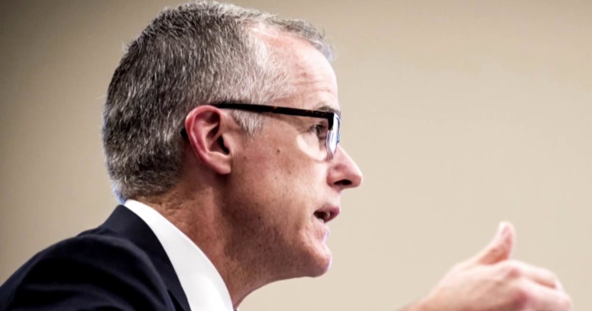NEWS: Former acting FBI Director McCabe sues the Justice Department