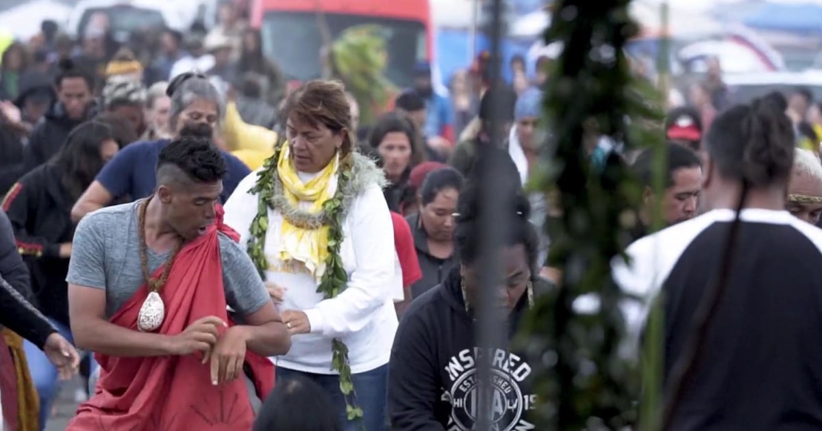 Hawaiians protest construction of telescope on sacred volcano