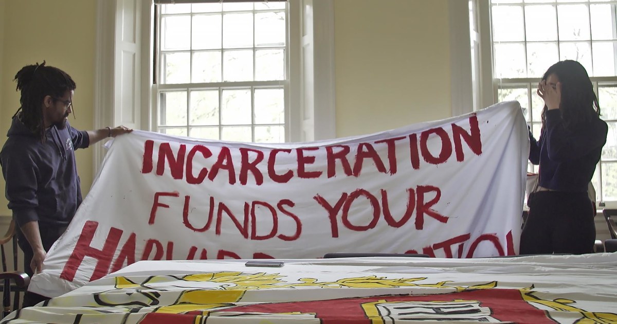 Harvard students call for university to divest from prison industry