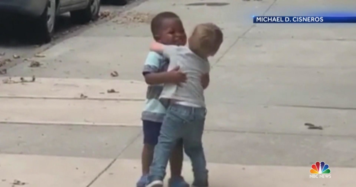 Sweet video of toddlers hugging goes viral