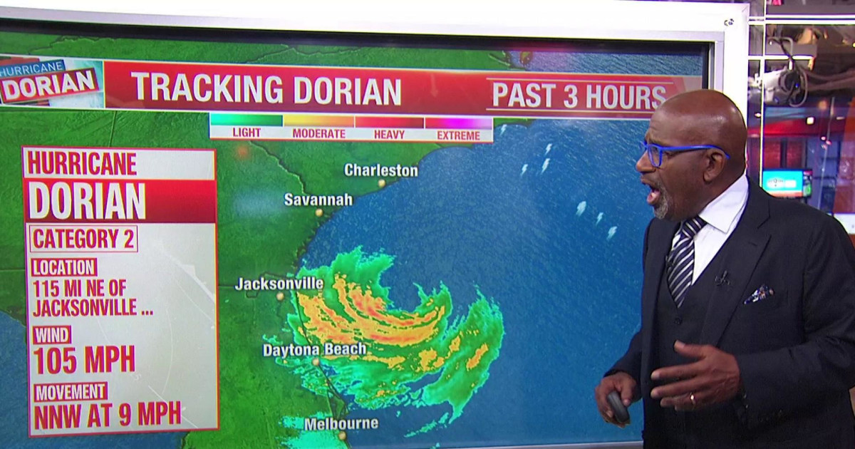 Tracking Dorian as it heads southeast