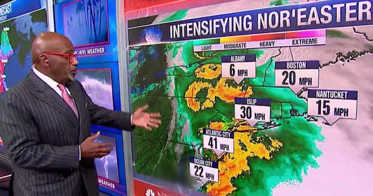 Nor'easter set to slam the east coast with heavy winds and rain