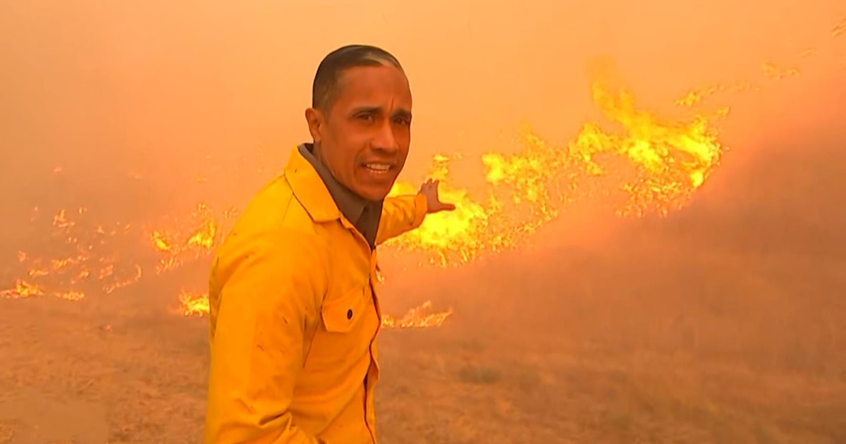 On the front line of the Easy Fire in Simi Valley