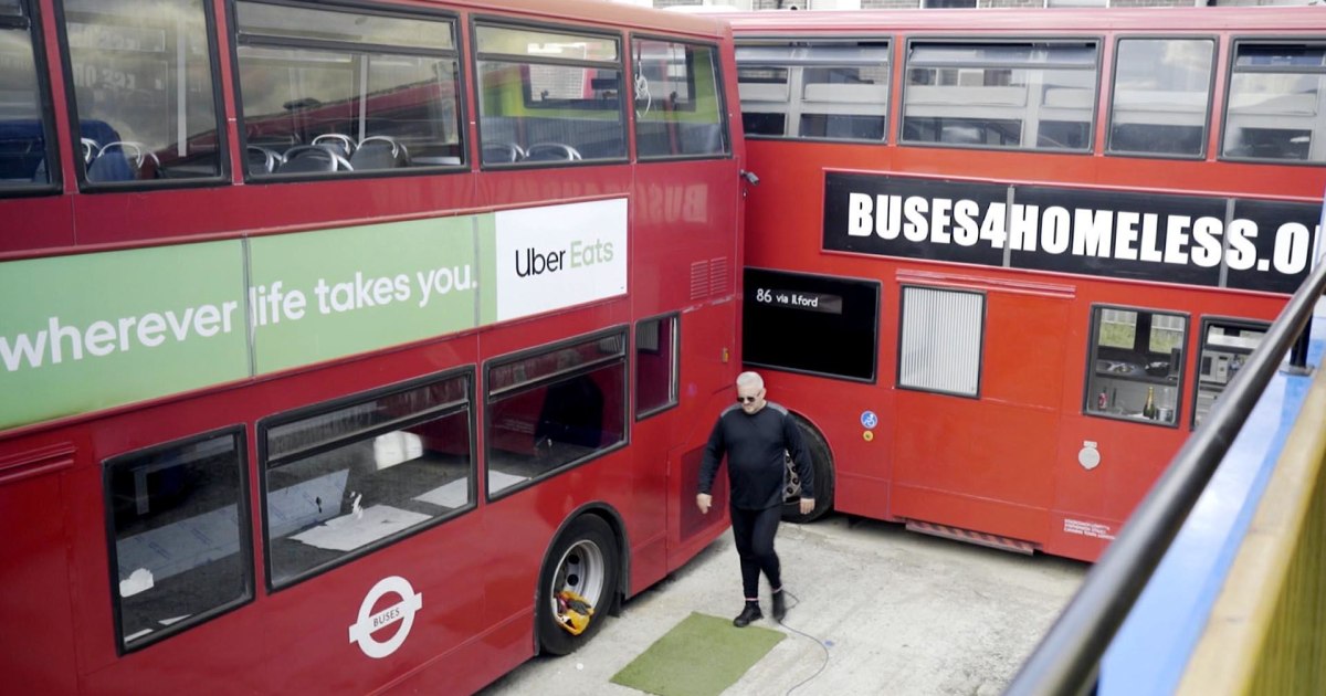 Charity turns London buses into homeless accommodation