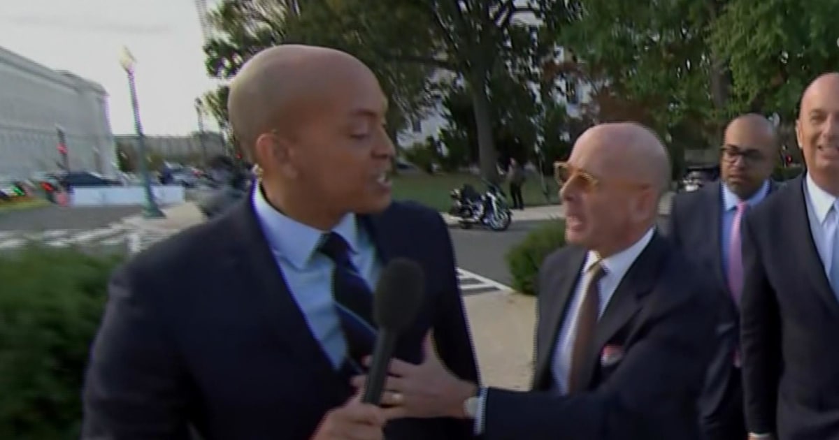 Man appears to push NBC's Geoff Bennett while he tries to question ...