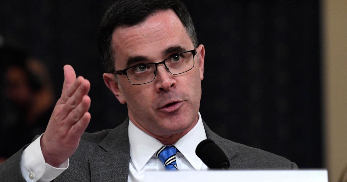 NSC official Tim Morrison on backchannel diplomacy: Ukraine call ...