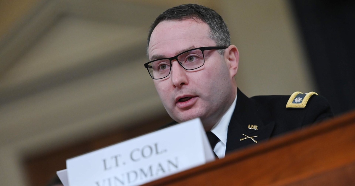 Vindman calls Trump's Ukraine call 'inappropriate'