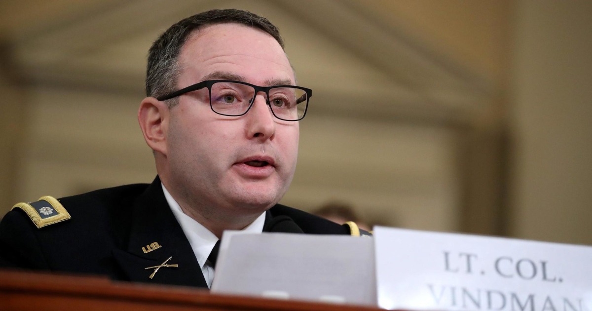 Vindman not aware of evidence that Ukraine interfered in 2016 election