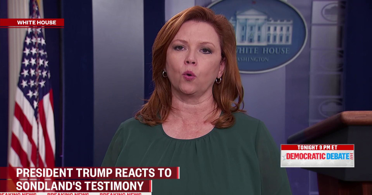 How Trump is reacting to Sondland’s testimony