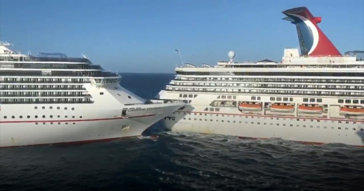 Watch two Carnival cruise ships collide in Mexico