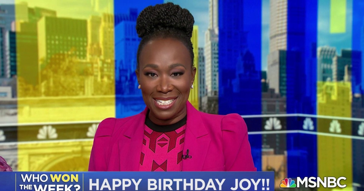Birthday celebration for Joy Reid on AM JOY