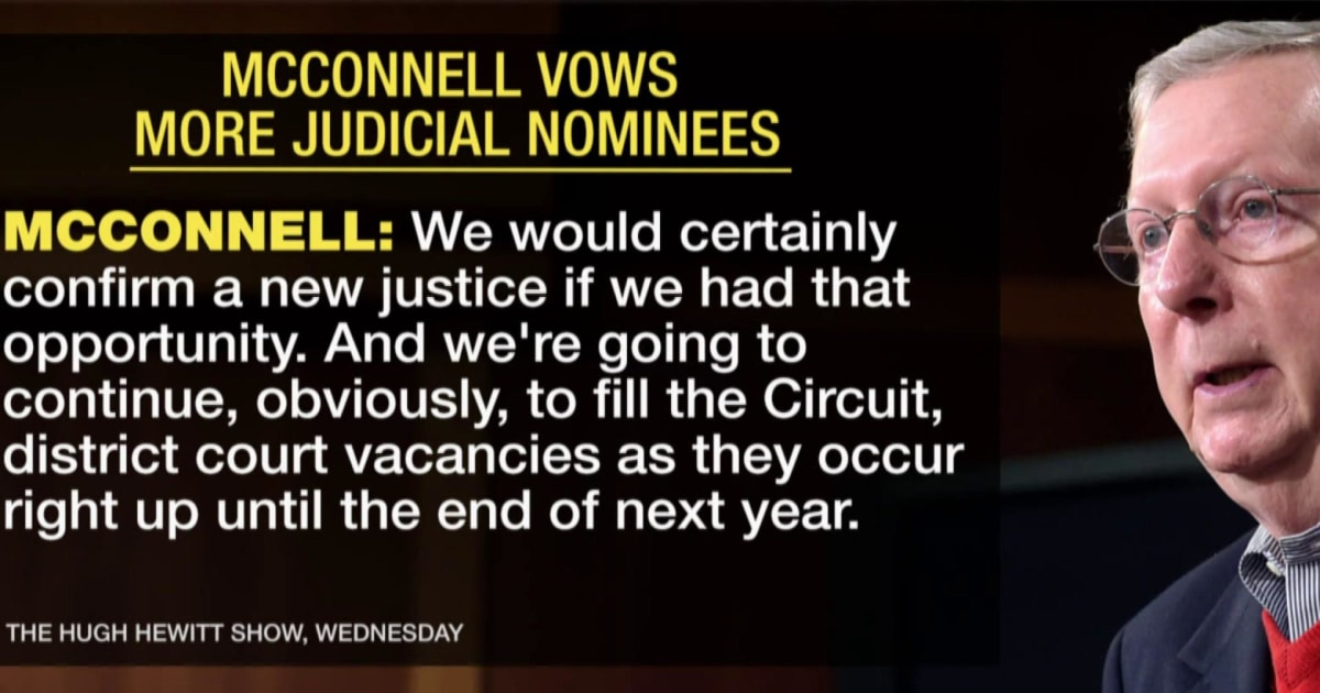 Senate confirms 187 Trump judges, McConnell vows for more