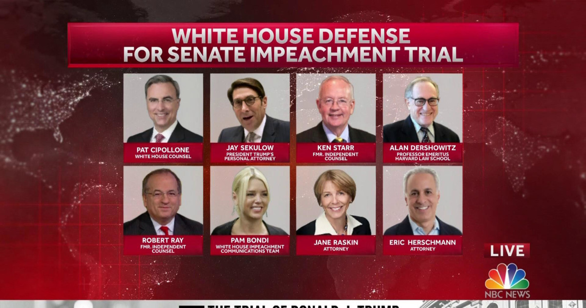 Trump's defense team prepares for the Senate impeachment trial