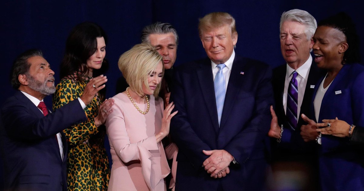Christian leaders pray over Trump during launch of Evangelicals for ...