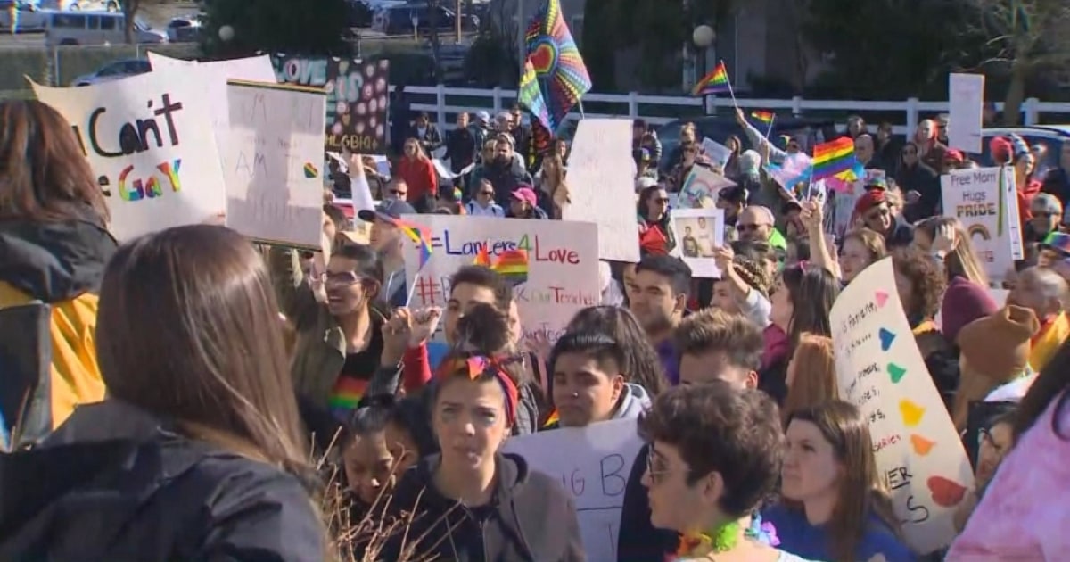 Catholic students protest after gay teachers 'voluntarily resign'