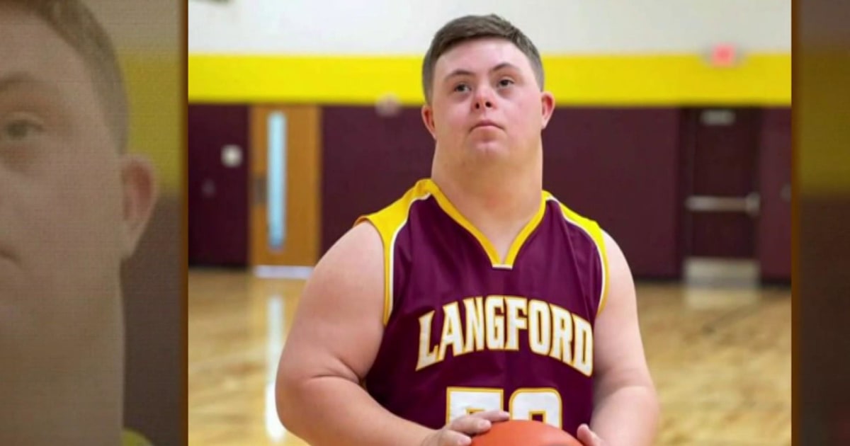 High school senior makes epic 3-point shot with help from other team