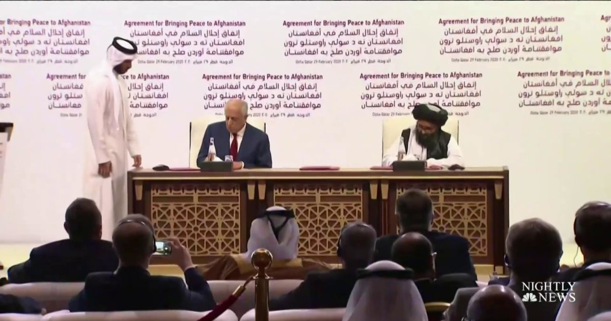 U.S. and Taliban sign agreement in bid to end America's longest war
