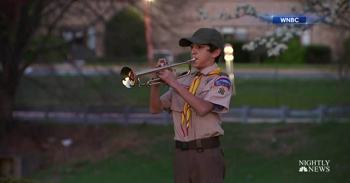 Boy Scout plays moving tribute to veterans who died from coronavirus