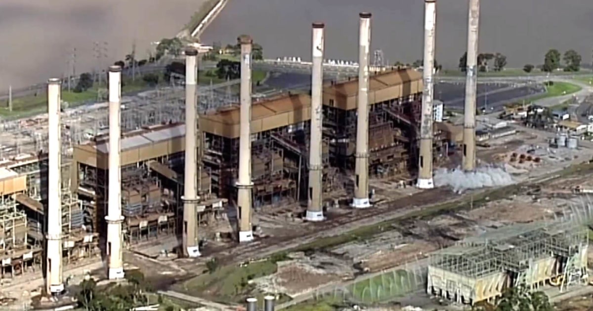 Watch: Eight chimneys demolished at power plant