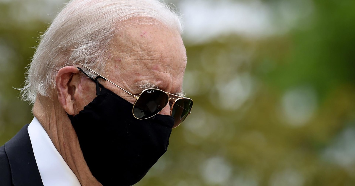 Watch: Biden wears black face mask in first public appearance since March