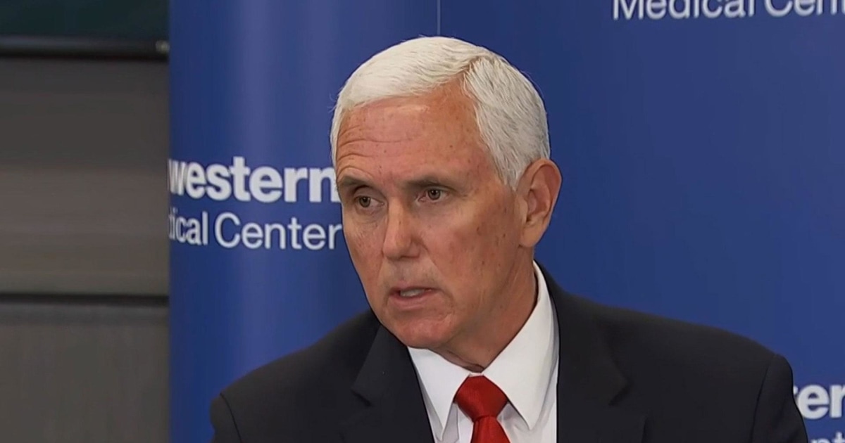 Vice President Pence encourages masks when distancing not possible as ...