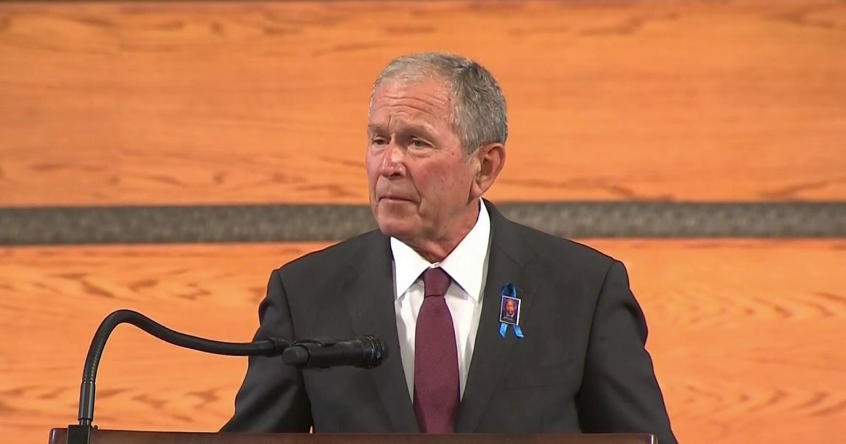 President George W. Bush gives tribute to Rep. John Lewis
