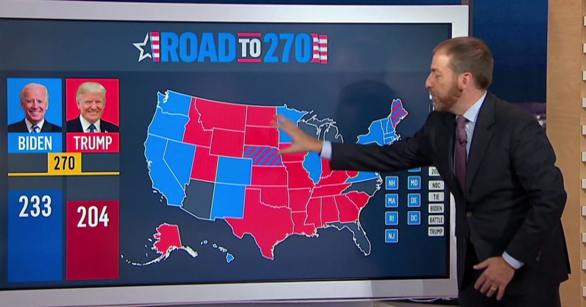 With just six toss-up states, map only shows a 'narrow path' for Trump ...