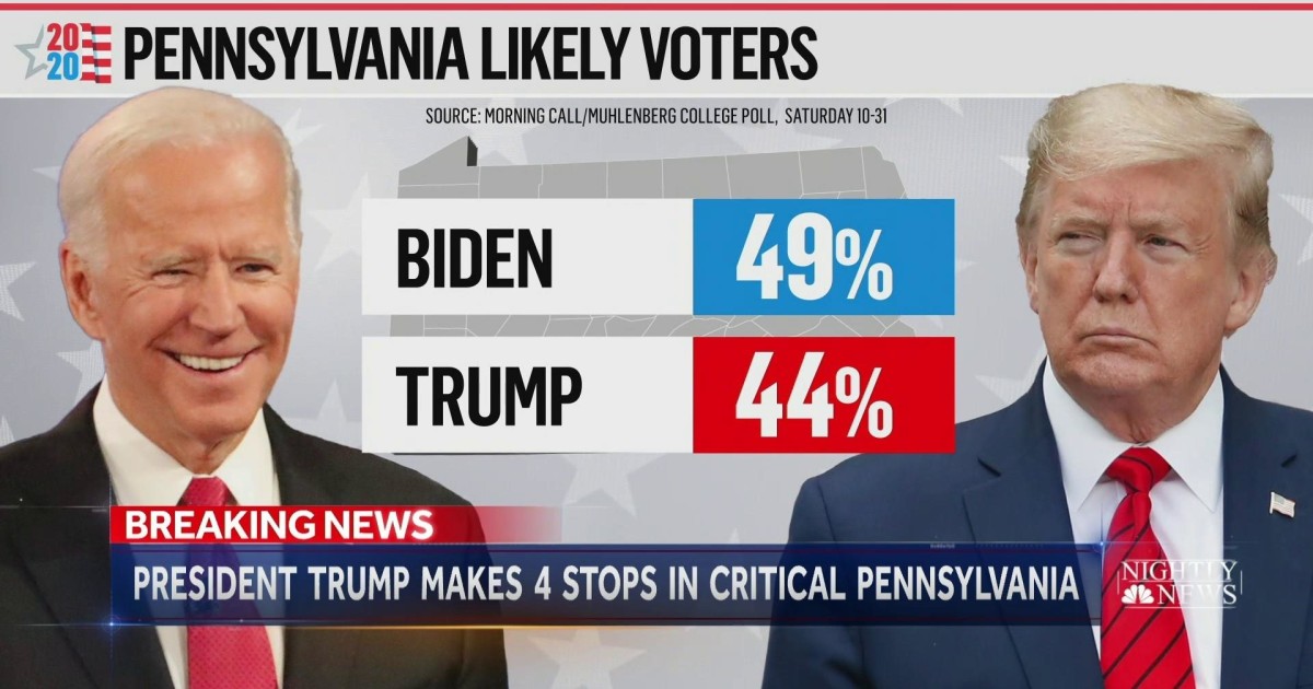 Trump makes 4 stop Saturday swing through Pennsylvania