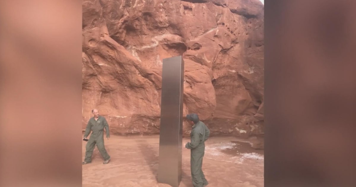 Mysterious metal monolith discovered in Utah desert