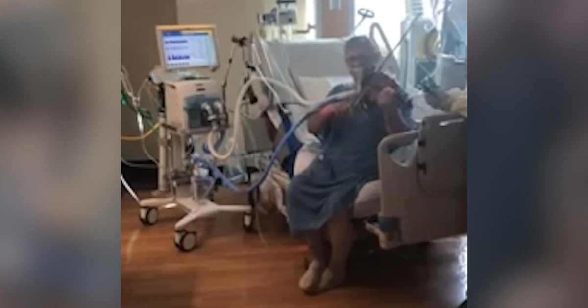 Intubated Covid patient plays violin to thank caregivers