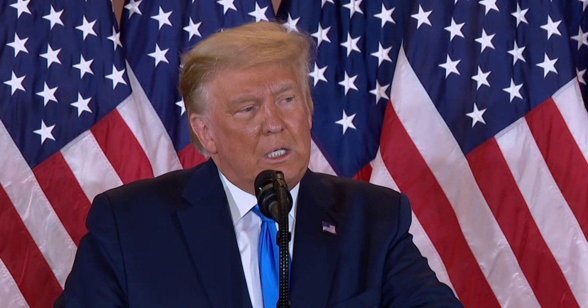 NBC News cuts into Trump speech to fact check him on election night