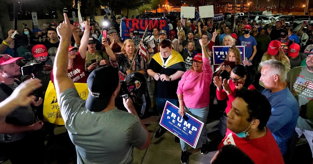 Tensions rise in Arizona as protesters crowd outside Phoenix ballot ...