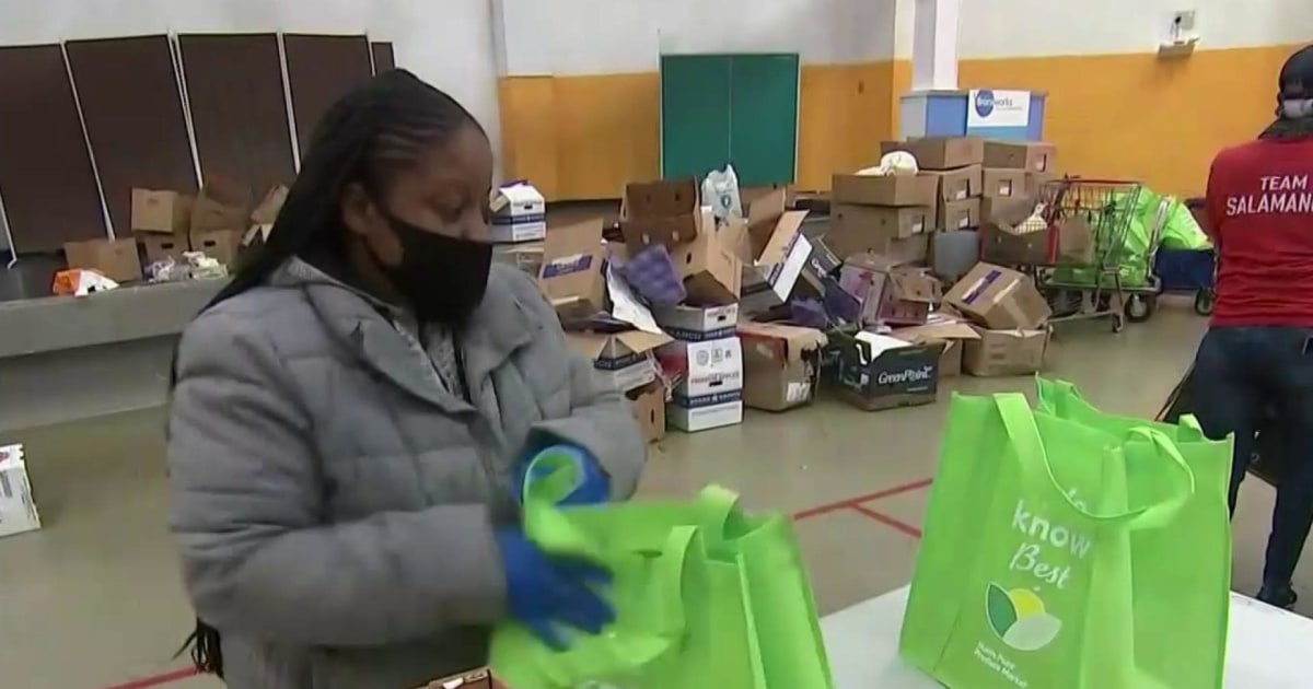 Long lines form at food banks ahead of Thanksgiving