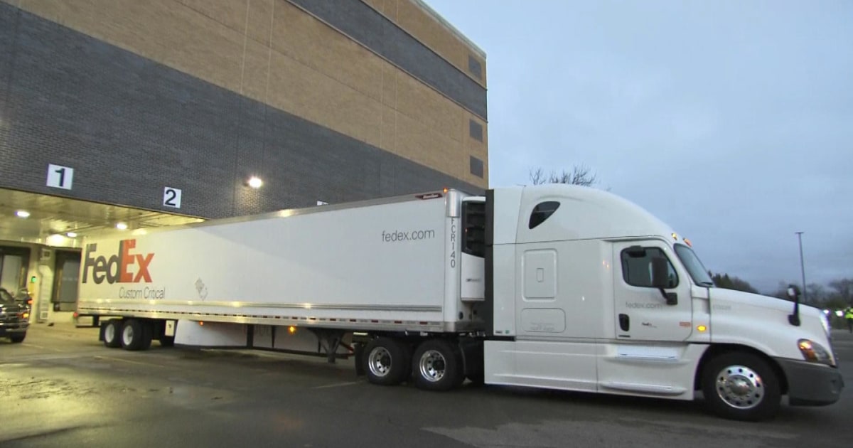 Trucks carrying first U.S. coronavirus vaccines depart Pfizer’s ...